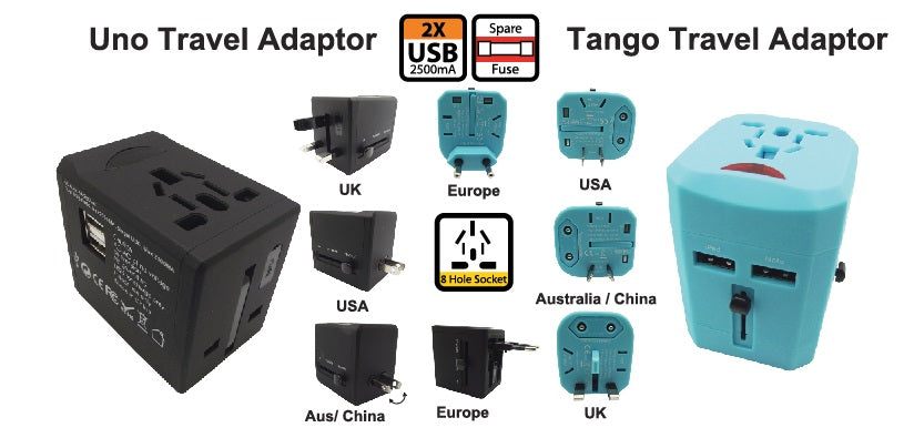 Uno and Tango Travel Adapter - Tredan Connections – Tredan Connections ...